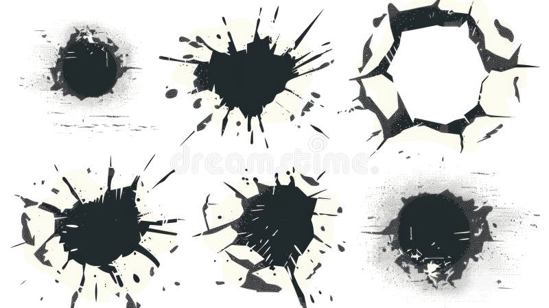 The Abstract View of Multiple Holes on Background with Different Shape ...