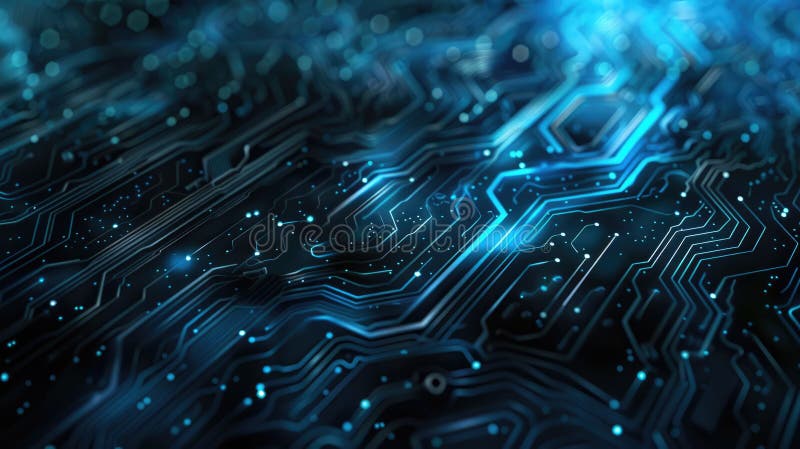 Abstract Picture of Particle in Complex Circuit with Digital Technology ...