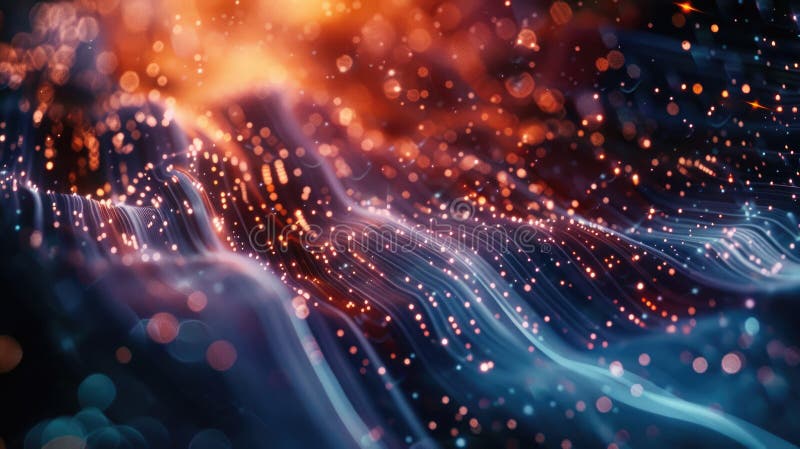 Abstract Picture of Particle and Wave with Sense of Energetic Design ...