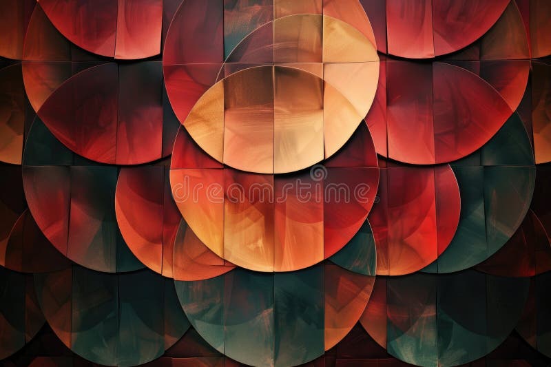 The View of an Abstract Red Circle Round Curve Shape with Circular Wave ... The View of an Abstract Red Circle Round Curve Shape with Circular Wave ...