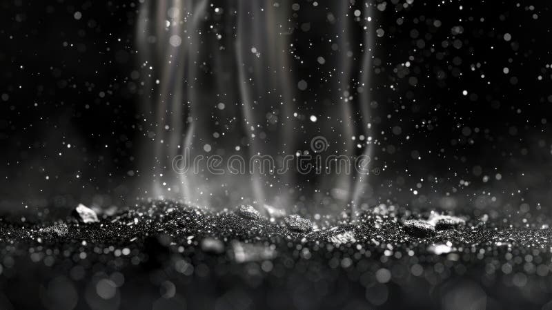 Abstract of Rocks Exploding into Dust Flowing with Wind Blowing Effect ...