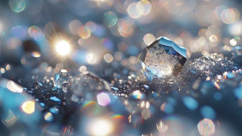 The Abstract Picture of Solid Shape Crystal Clear Object Form Together ...