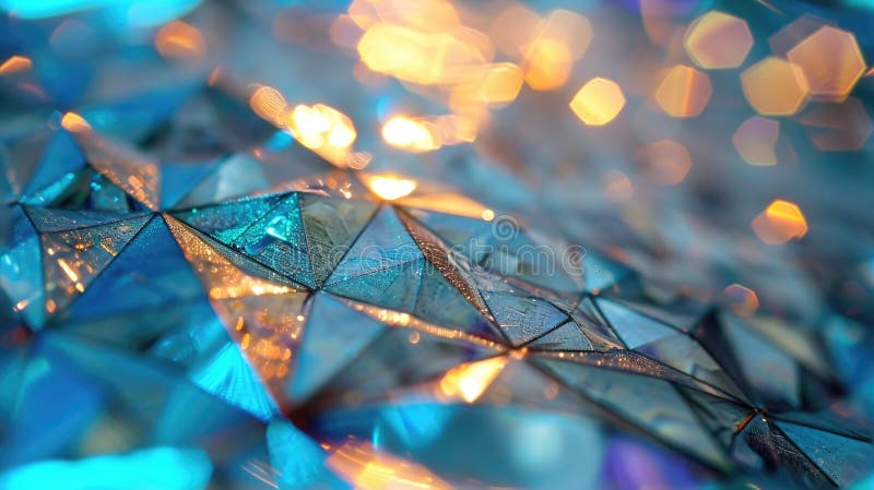 The Abstract Picture of Solid Shape Crystal Clear Object Form Together ...