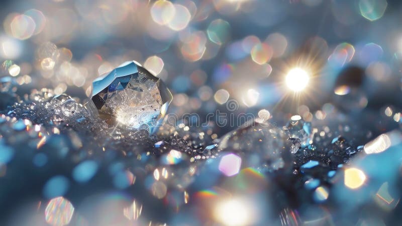 The Abstract Picture of Solid Shape Crystal Clear Object Form Together ...