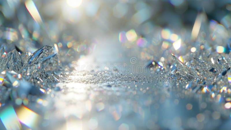 The Abstract Picture of Solid Shape Crystal Clear Object Form Together ...