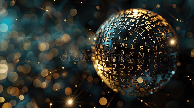 Abstract Picture View of Digital Code Display with Colorful Neon Lights ...