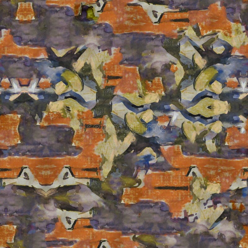 Abstract Picturesque Pattern. Watercolor. Handmade High Quality. Stock ...