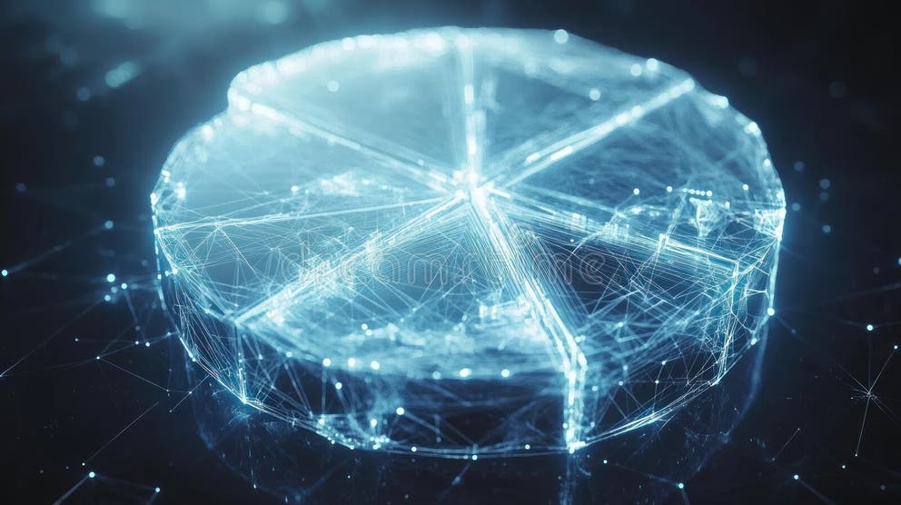 Abstract Pie Chart, Data Visualization, Digital Graphic, Dark Background Stock Illustration ...