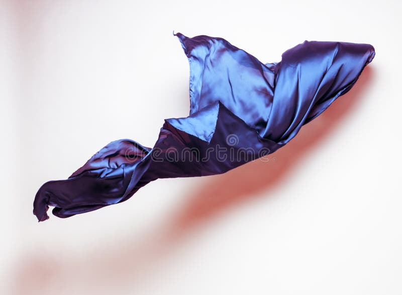 Abstract Blue Fabric in Motion Stock Illustration - Illustration of ...