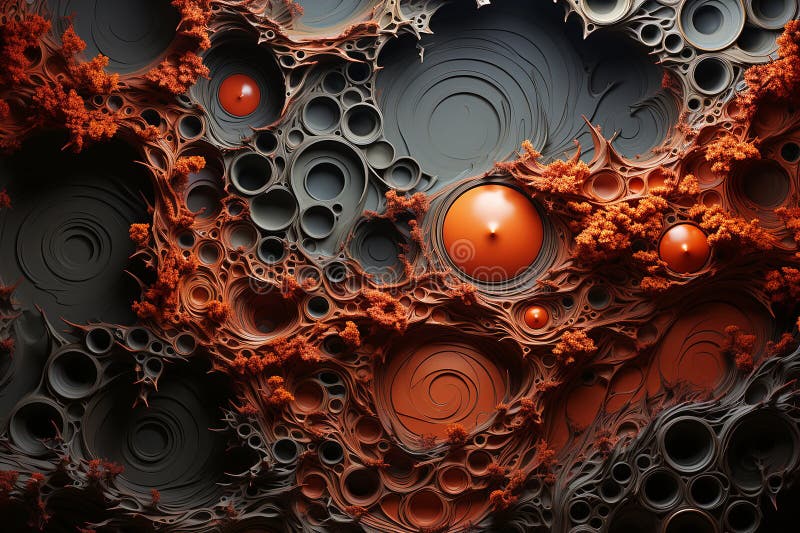 Abstract Piece Focusing on Intricate Textures, Rough and Smooth ...