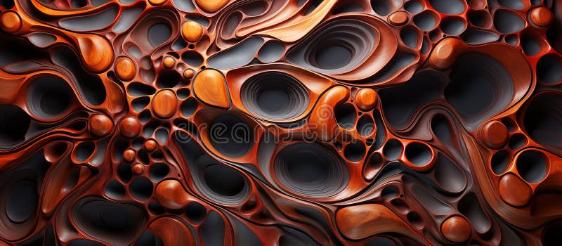 Abstract Piece Focusing on Intricate Textures, Rough and Smooth ...