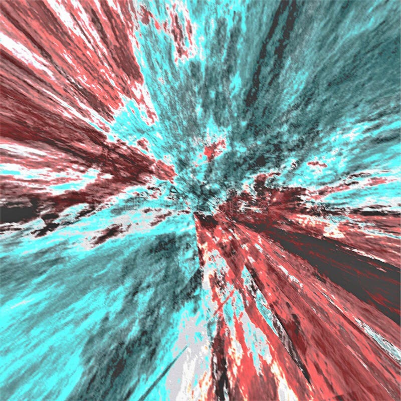 Abstract Piece of Ornament. Turquoise and Red Stock Illustration ...