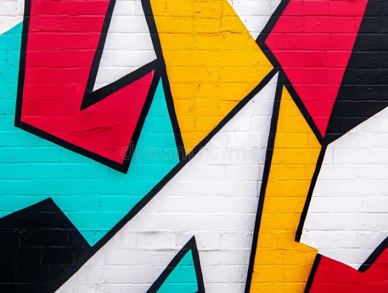 An Abstract Piece Showcasing Shapes and Vivid Colors. Stock ...