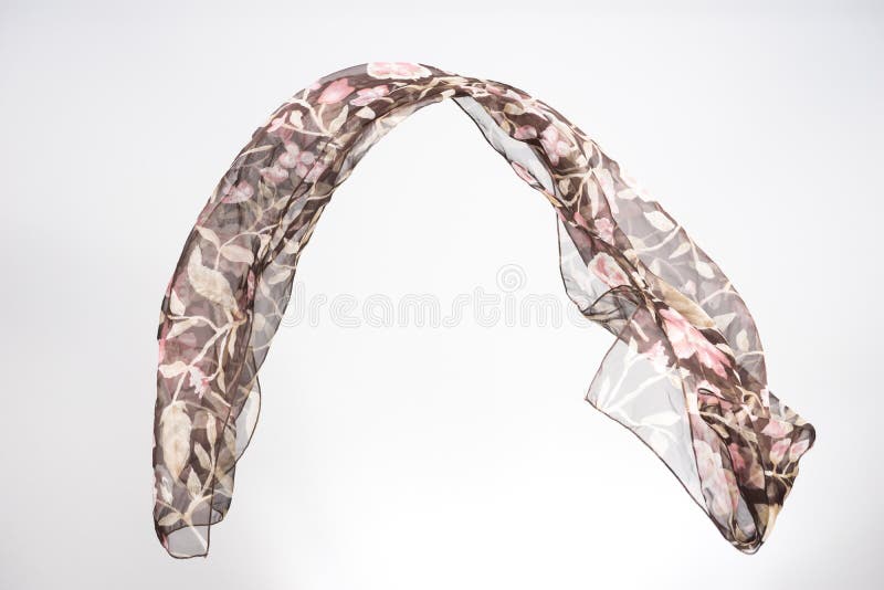 Abstract Pieces of Fabric Flying, Studio Shot , Scarf Motion Stock ...