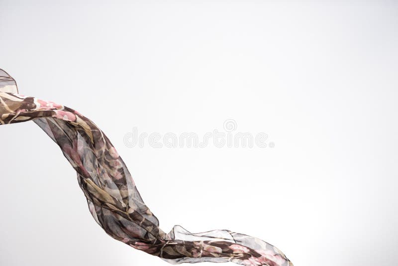 Abstract Pieces of Fabric Flying, Studio Shot , Scarf Motion Stock ...