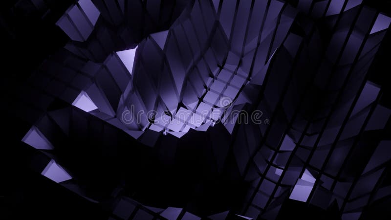 Abstract Pieces of Glass Creating Unusual Shapes in Wavy Motion. Design ...
