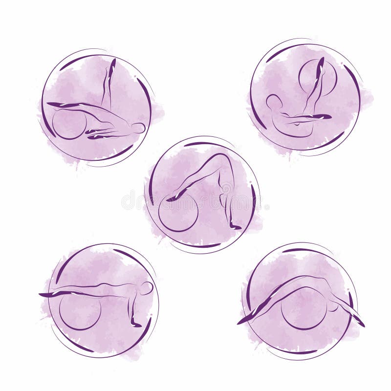 Abstract pilates poses stock vector. Illustration of healthy - 97813824