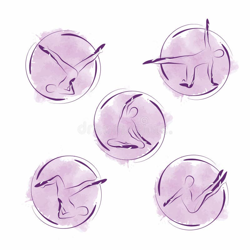 Abstract pilates poses stock vector. Illustration of healthy - 97813824