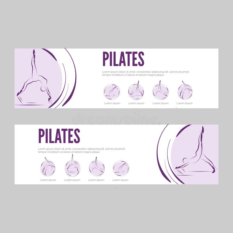 Abstract pilates poses stock vector. Illustration of healthy - 97813824