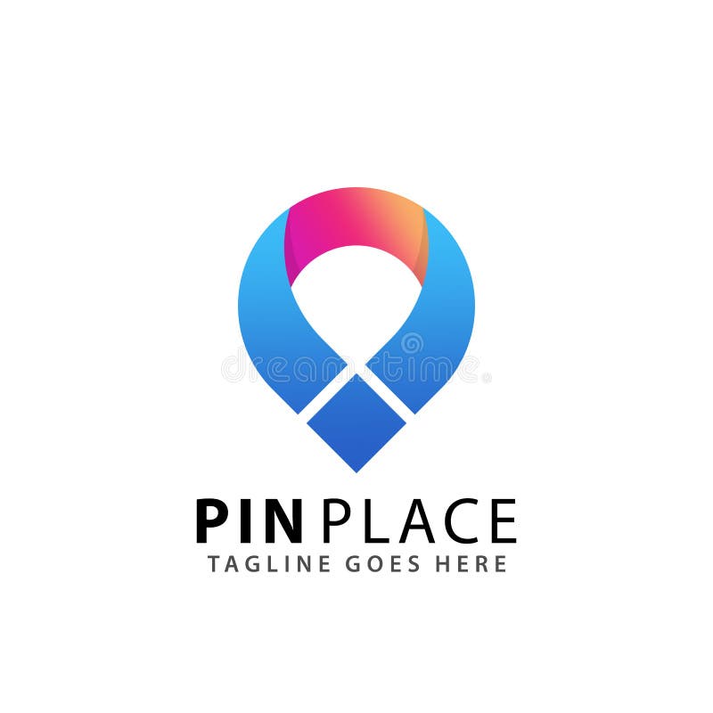 Abstract Pin Place Navigation Logos Design Vector Illustration Template ...