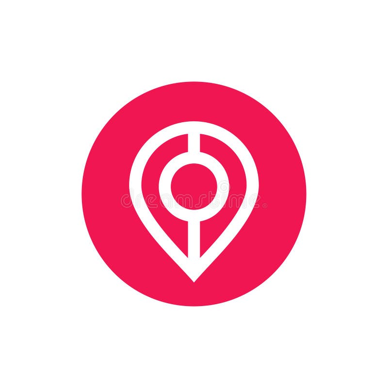 Abstract Pin Point Logo Design Element, Map Location Pointer Icon ... Abstract Pin Point Logo Design Element, Map Location Pointer Icon ...