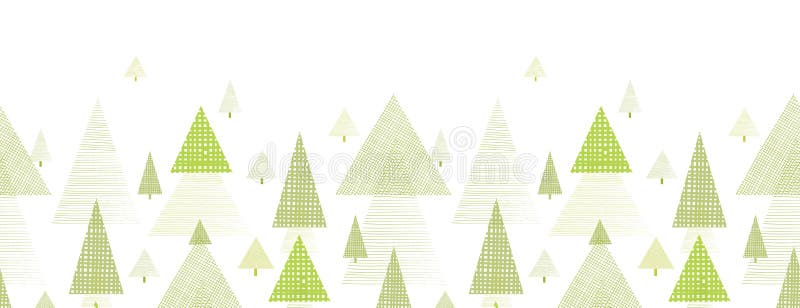 Abstract Pine Tree Forest Horizontal Seamless Stock Vector ...
