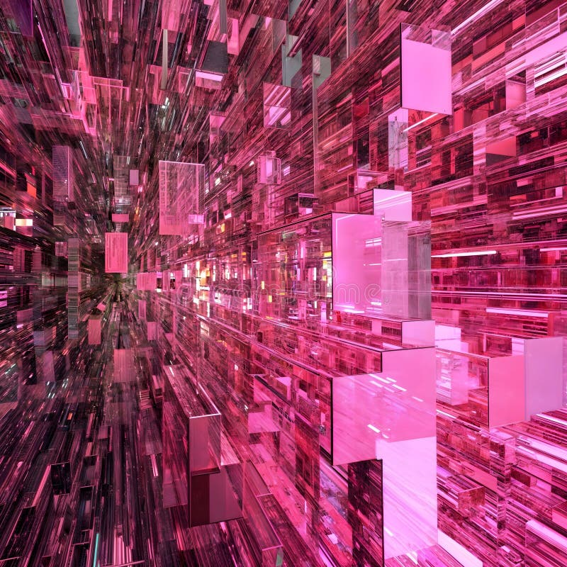 Abstract Pink Background Image Floating Panels with a Sense of Speed ...