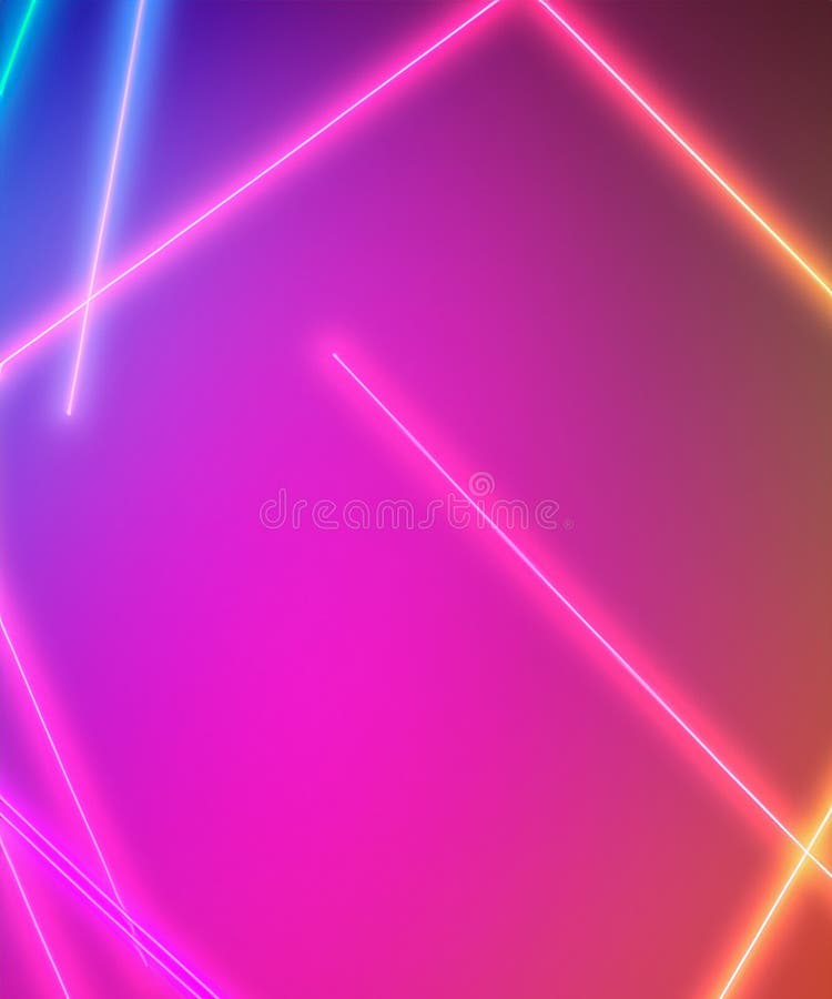 Abstract Pink Background with Neon Effects and Colorful Lights Stock ...