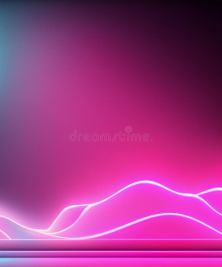 Abstract Pink Background with Neon Effects and Colorful Lights Stock ...