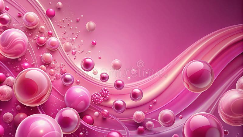 Abstract Pink Background in Organic Forms AI Generative Stock ...
