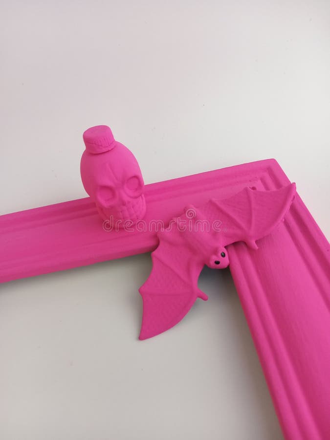 Abstract Pink Bat and Skull Stock Photo - Image of style, shapes: 285857074