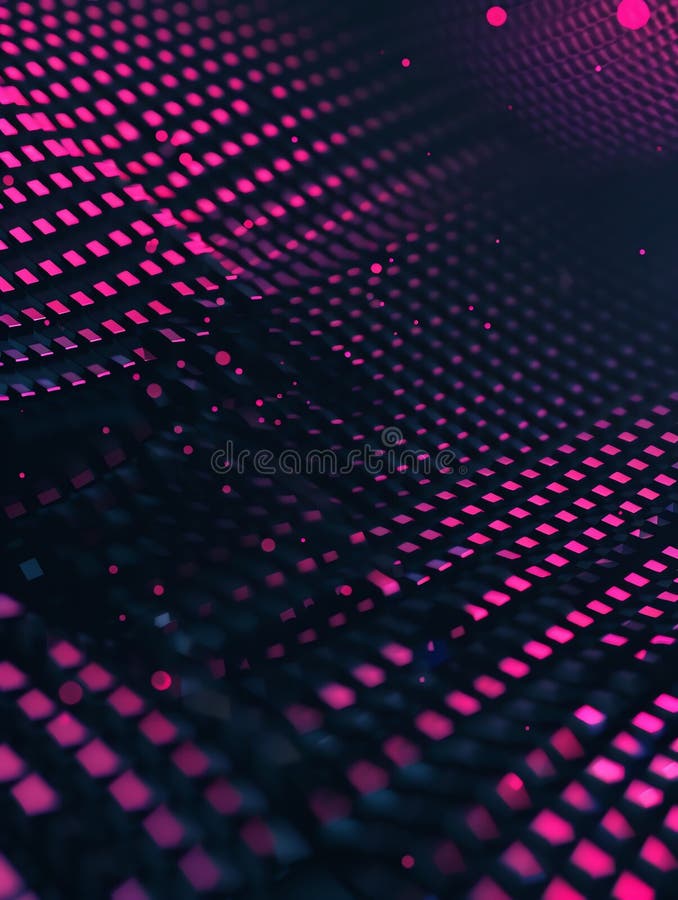 Abstract Pink and Black Geometric Pattern with Blurry Lights Background ...