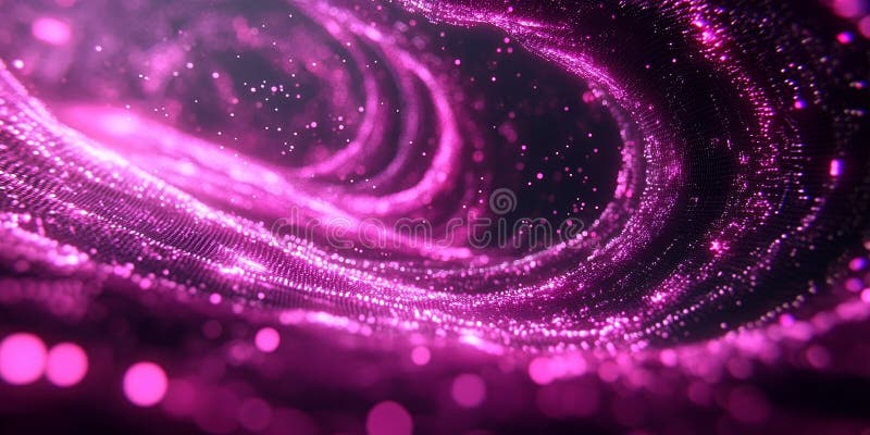Abstract Pink and Black Glowing Particles Background Stock Illustration - Illustration of ...