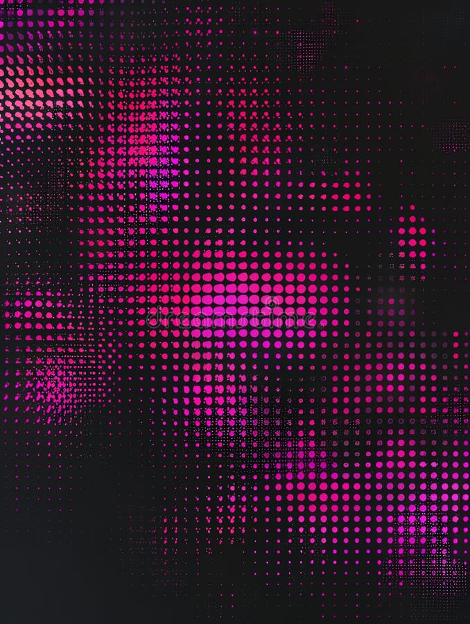 Abstract Pink and Black Polka Dot Pattern with Gradient Effect Stock ...