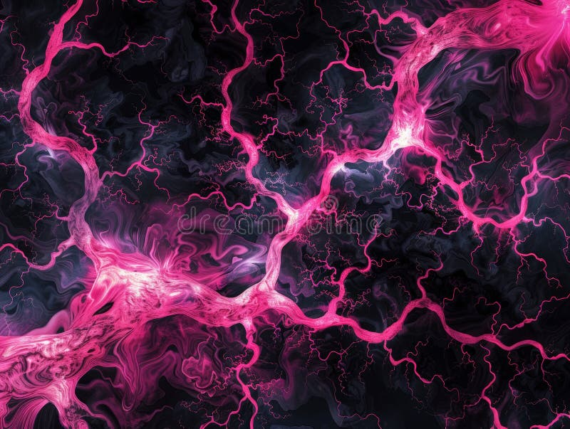 Abstract Pink and Black Swirls Background Stock Illustration ...
