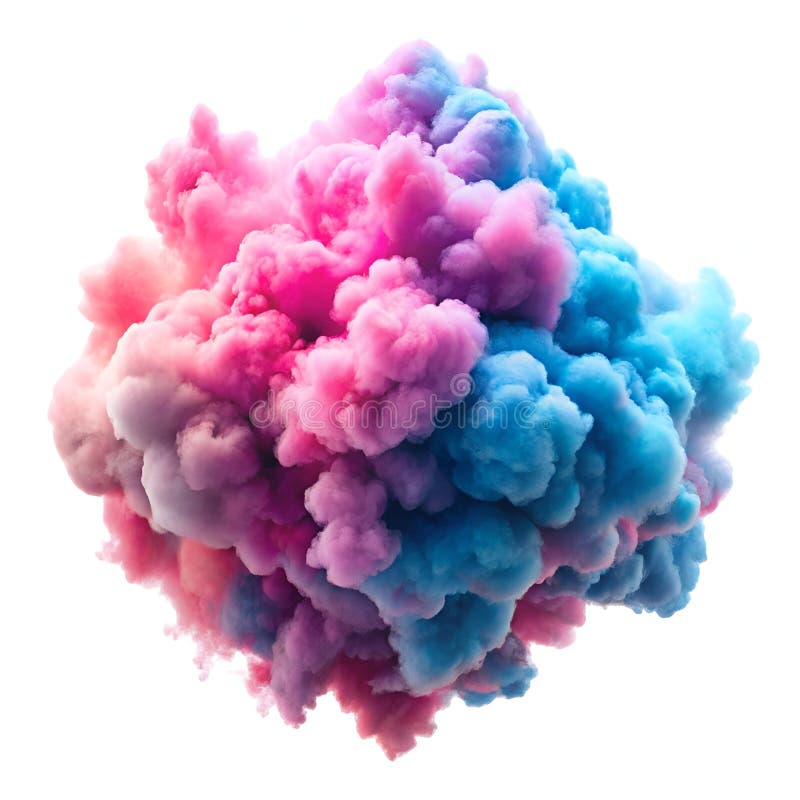 Abstract Pink and Blue 3 D Cloud Formation Clouds Stock Illustration ...