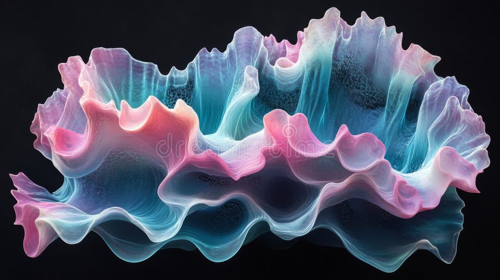 Abstract Pink Blue Digital Wave Art Texture Stock Illustration ...