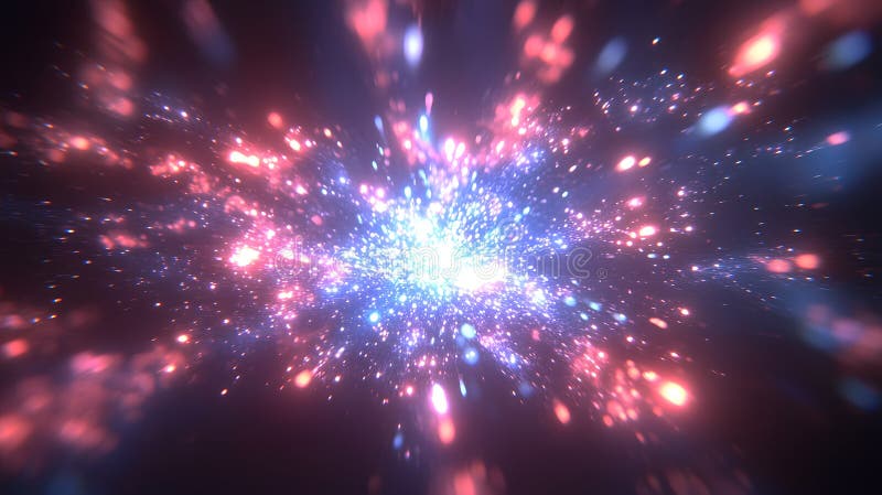Abstract Pink Blue Light Burst Sparkle Explosion Royalty Free Image ...