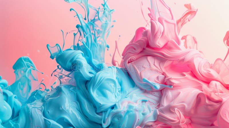 Abstract Pink and Blue Paint Splashes Stock Photo - Image of motion ...