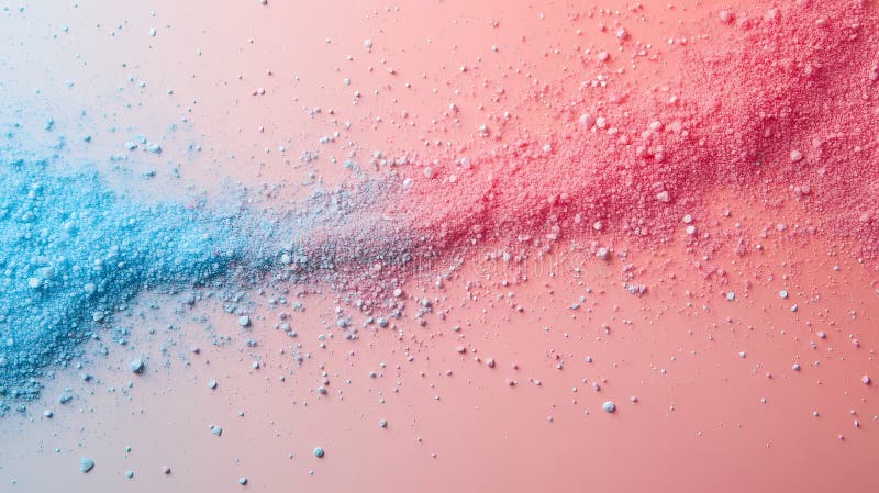 Abstract Pink and Blue Particle Scatter on Peach Background Stock ...