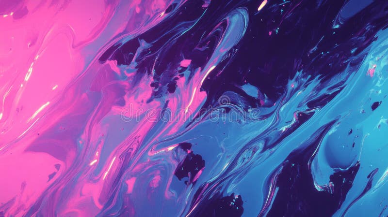 Abstract Pink Blue Swirl Paint Texture Background Stock Illustration ...