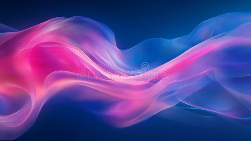 Abstract Pink Blue Wave Background Digital Art Stock Illustration ...