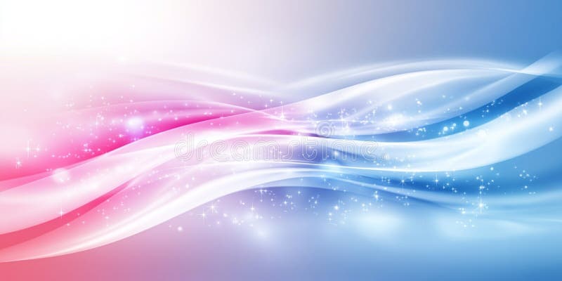 Abstract Pink Blue Wave Background Soft Sparkle Design Elegant Flowing ...