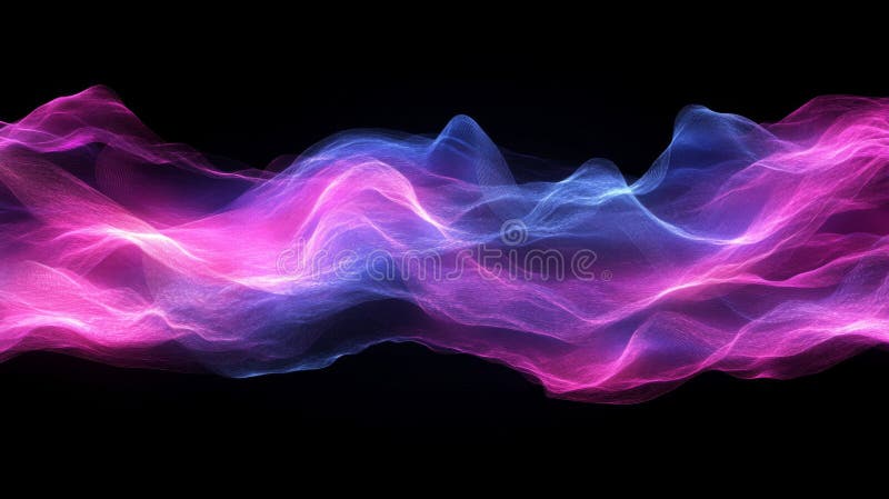 Abstract Pink and Blue Wave Energy Flow Stock Illustration ...