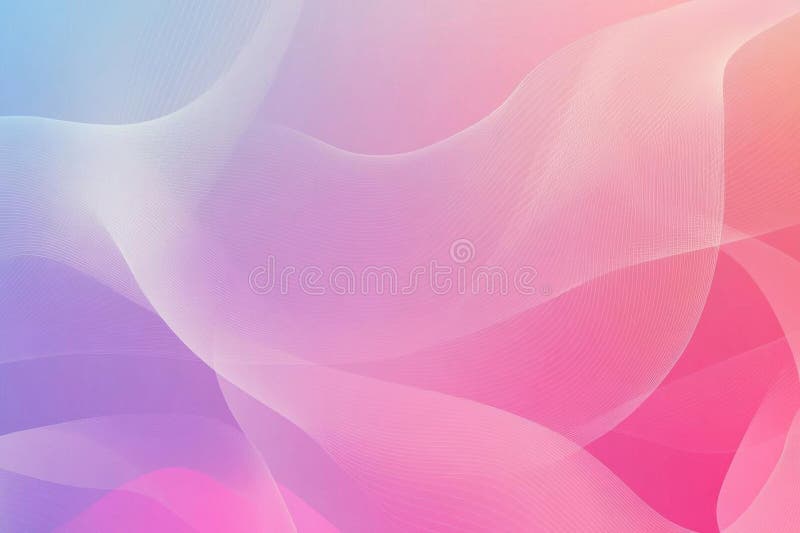 Abstract Pink and Blue Waves, a Smooth and Serene Visual Journey Stock ...