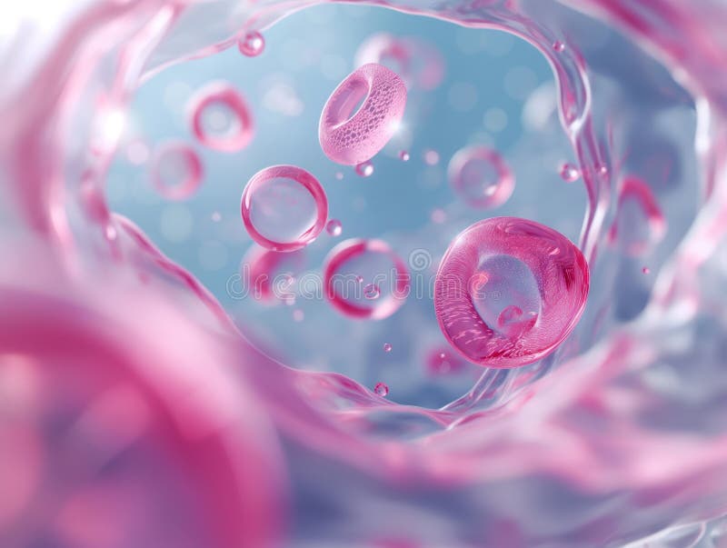 Abstract Pink Bubbles in a Liquid Environment Stock Photo - Image of ...