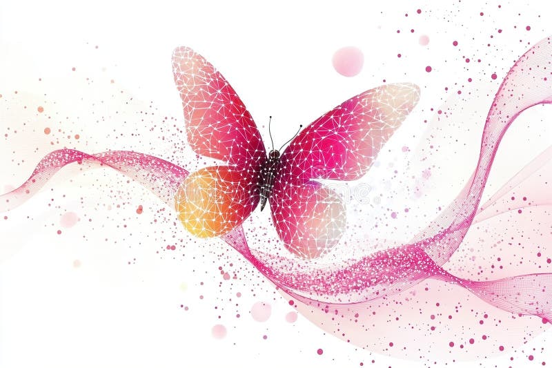 Abstract Pink Butterfly Ai Illustration Stock Illustration ...