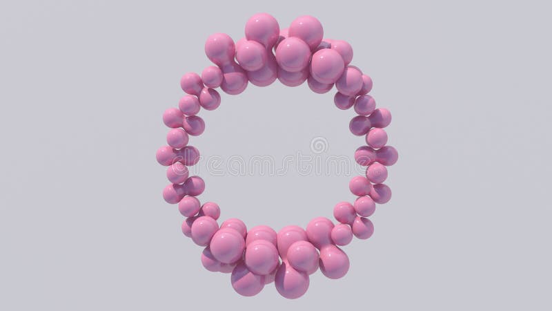 Abstract Pink Circle Shape Morphing. 3d Render Stock Footage - Video of ...