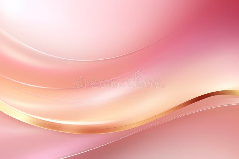 Abstract Pink Color with Curve Line Ant Gold Strip Stock Illustration ...