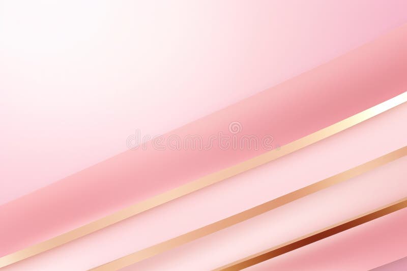 Abstract Pink Color with Curve Line Ant Gold Strip Stock Illustration ...